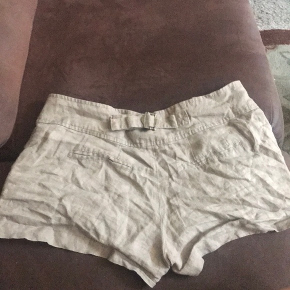 Shorts | Tan Cloth Shorts With Gold Sailor Accent Button | Poshmark